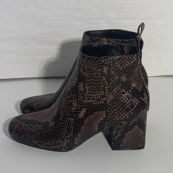 Time and Tru | Shoes | Womens Black Brown Snake Skin Boots | Poshmark